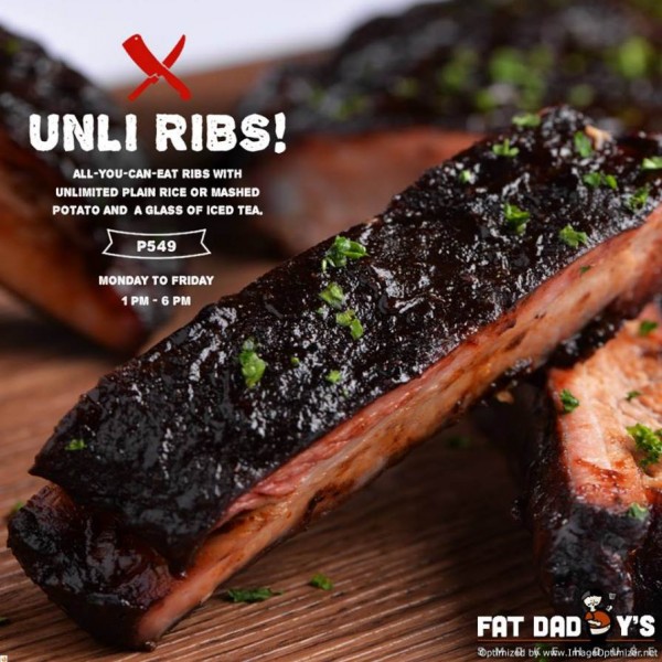Eat All You Can Ribs with Unli Plain Rice or Mashed Potato for Php549 ...