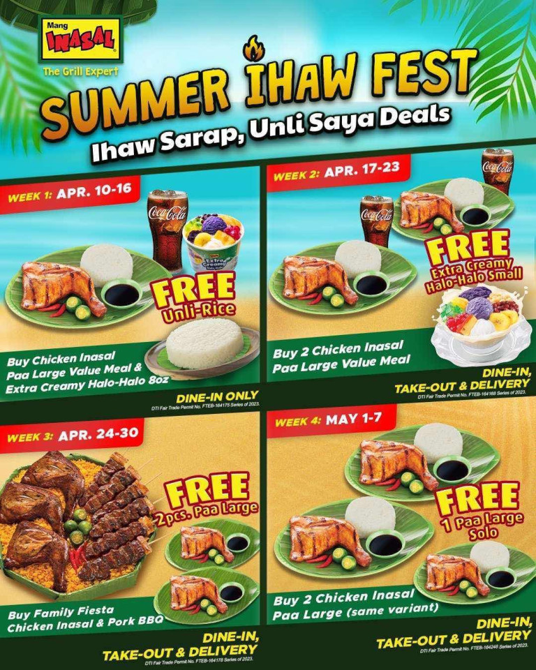 Mang Inasal Special Summer Treats – Ihaw Fest & Halo Halo Blowout ...